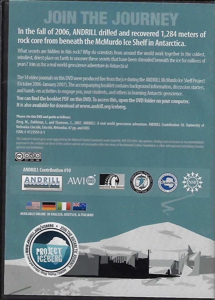 Andrill Project Iceberg - A Real Geoscience Adventure (DVD) New | eBay