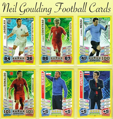 Topps MATCH ATTAX WORLD STARS 2014 ☆ MOTM/100 CLUB ☆ Football Cards ...