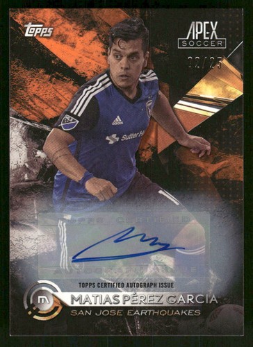 2016 Topps Apex MLS Matias Pérez Garcia Auto Autographs Orange AU #82 ...