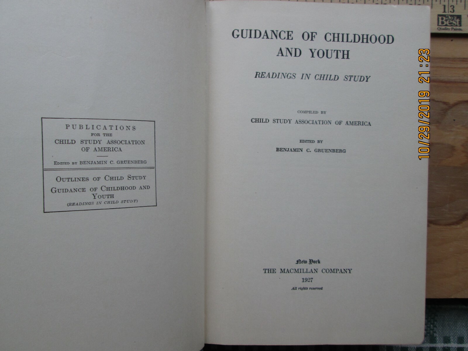 Guidance of Childhood and Youth Readings in Child - Benjamin C ...