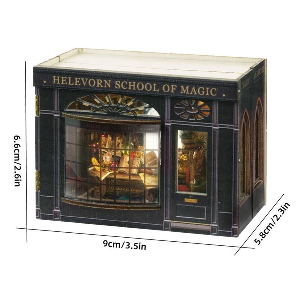 DIY 3D Wooden Dollhouse 1:32 Scale Miniature Building Kit With LED ...