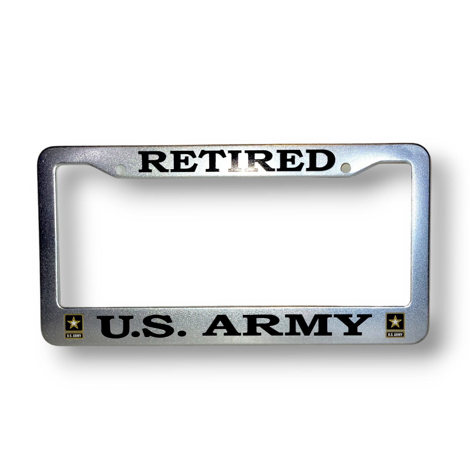 U.S. Army Retired Chrome License Plate Frame | eBay