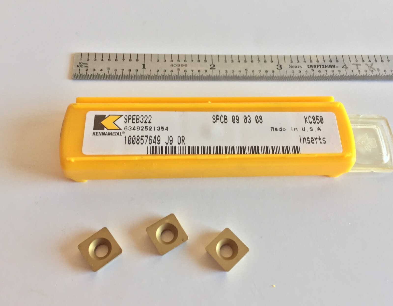 KENNAMETAL SPEB 322 TURNING / CHAMFER KC850 INSERTS...(5) INSERTS AS SHOWN. | eBay