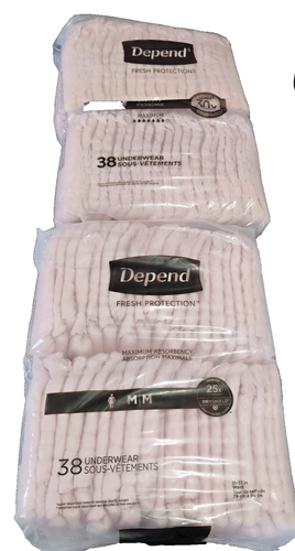 Depend Fresh Protection Adult Incontinence Underwear for Women Medium ...