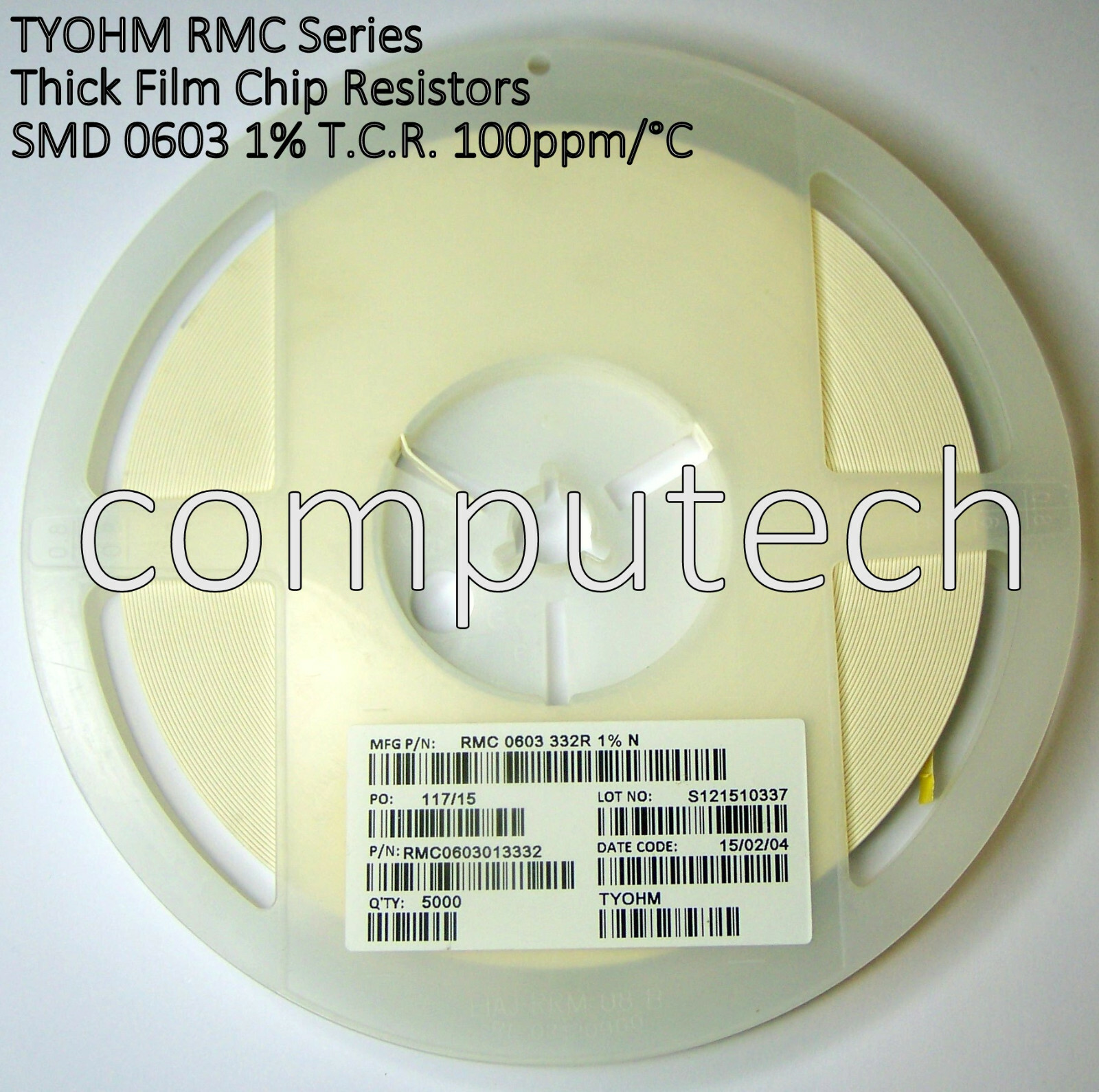 25 pezzi resistenze 332 Ohm 1% TYOHM Thick film resistors SMD0603 330R ...