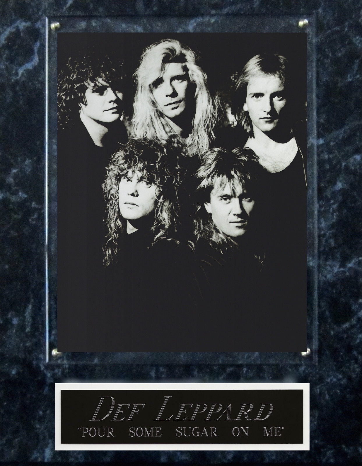 #1 FAN DEF LEPPARD FRAMED 8X10 PHOTO-MAN CAVE ART-12X15 WALL PLAQUE ...
