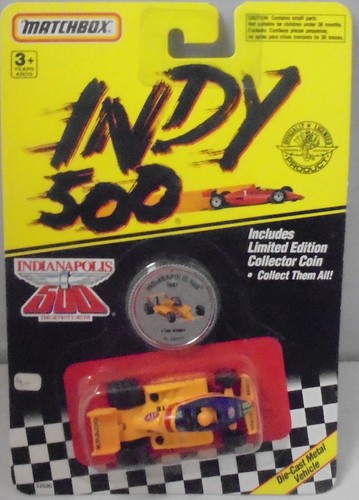 MJ7 Matchbox - 1992 Indy 500 - Indy Race Car - Yellow & Blue - #18 ...