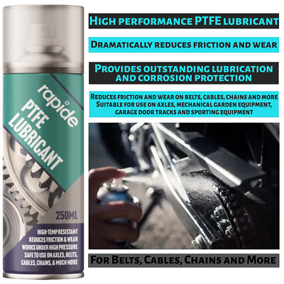 PTFE Grease Aerosol Lubricant Spray Can Chains Belts Cables Oil 250ml ...