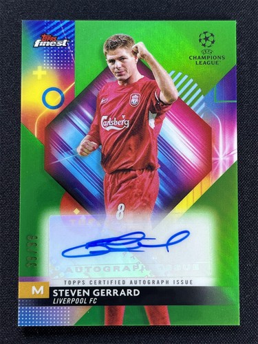 2023-24 Topps Finest UCL & UEL Steven Gerrard #A-SG Variation Green ...