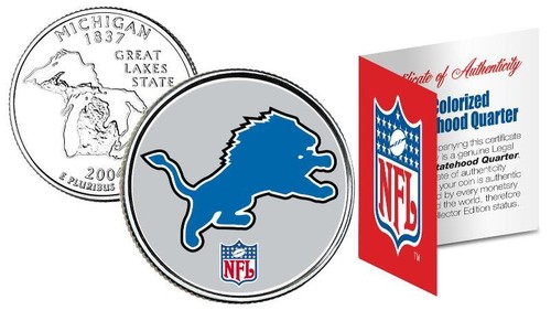 DETROIT LIONS * Officially Licensed * NFL MICHIGAN U.S. State Quarter ...