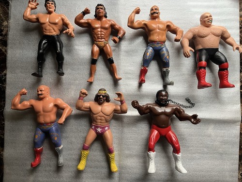 VTG 80s WWF LJN Lot Of 7 Wrestling Figures Played With Condition JYD W ...