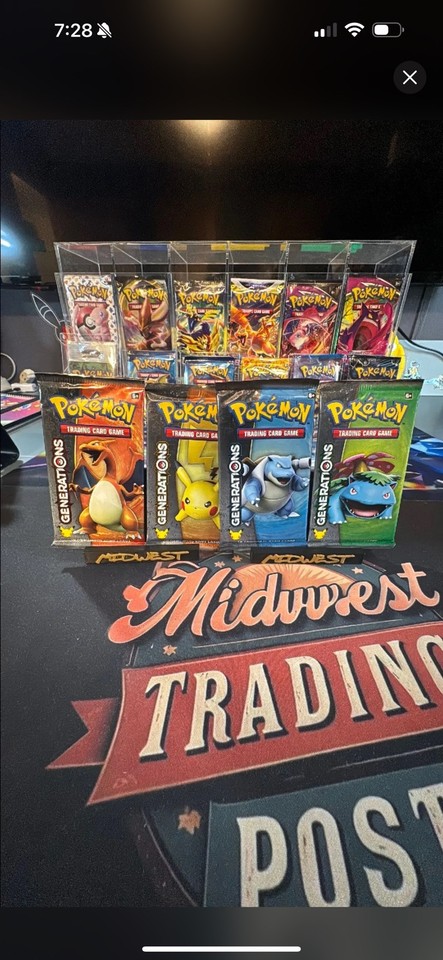 Pokemon Generations Booster Packs Art Set 4 Packs 20th Anniversary New ...