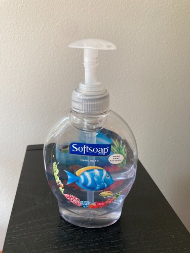 VTG SoftSoap Aquarium Series Blue Fish Dispenser Refillable Partly Full ...