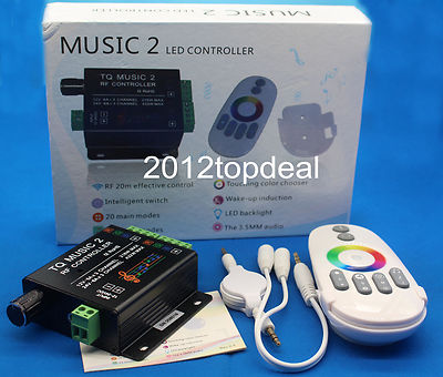 Sound Audio LED RGB RF Music Controller Touch Remote 2 Channel 12-24VDC ...
