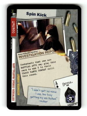 1996 X-files Card Game Spin Kick Mulder BXCP06 | eBay