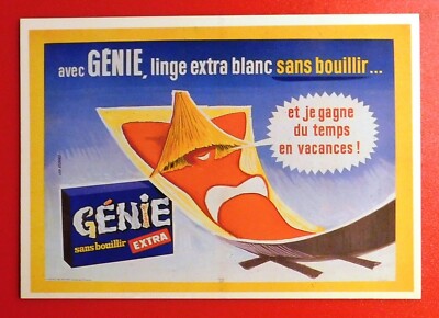 Carte postale éditions Nugeron Nos Publicités - lessive GÉNIE sans ...