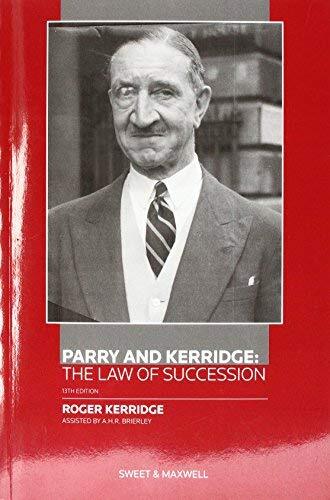 R Kerridge Parry and Kerridge: The Law of Succession (Taschenbuch) | eBay