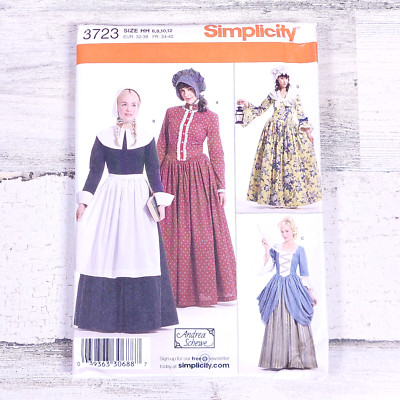 Simplicity 3723 Misses' Sz HH 6-12 Pioneer Prairie Pilgrim Dress ...