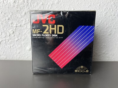 JVC Micro Floppy Disk 3.5" Diskette MF-2HD Factory Sealed Box of 10 ...