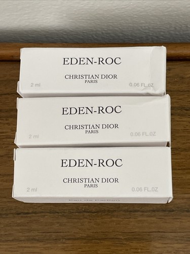 3x Christian Dior EDEN ROC Eau de Parfum 2 ml / 0.06 fl oz NEW in BOX ...