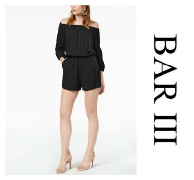 BAR III SEXY OFF THE SHOULDER ELASTIC WAIST ROMPER Sz S NEW $ 80 | eBay