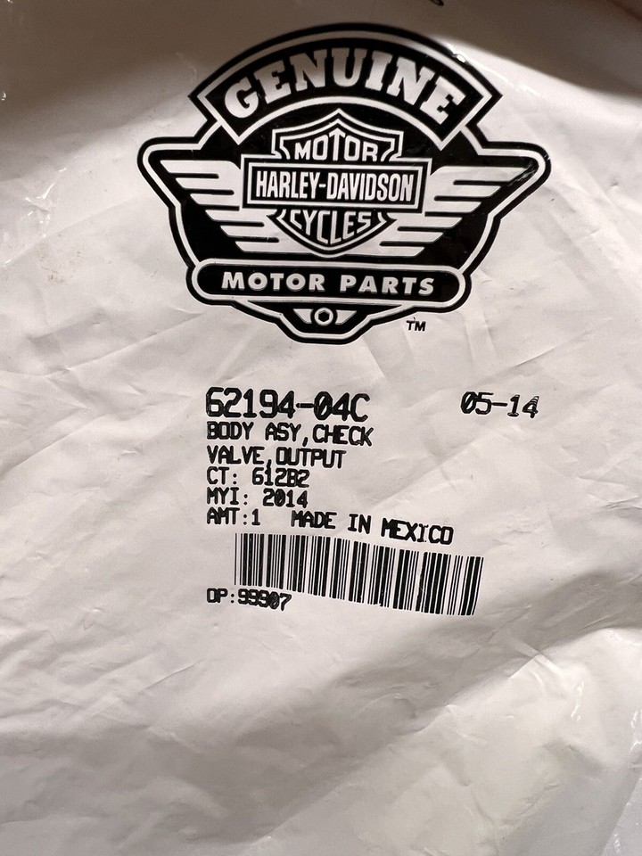 Harley Davidson OEM EFI DYNA Fuel Check Output Valve Assembly 62194-04C ...