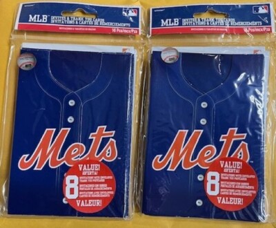 (2) New York Mets Party Invitations And Thank You Cards - 8 in each ...