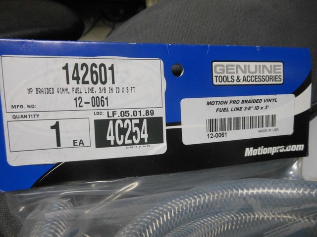 Motion Pro - 12-0061 - Braided Vinyl Fuel Line, 3/8in. ID x 5/8in. OD ...