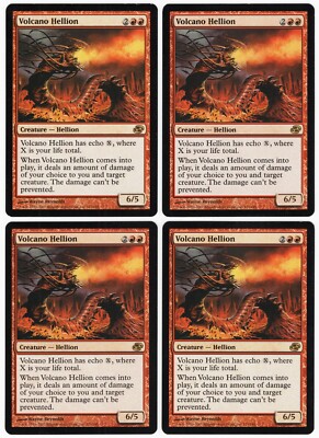 Volcano Hellion x4 4x 2007 Planar Chaos PLAYSET Red Rare Creature MTG ...