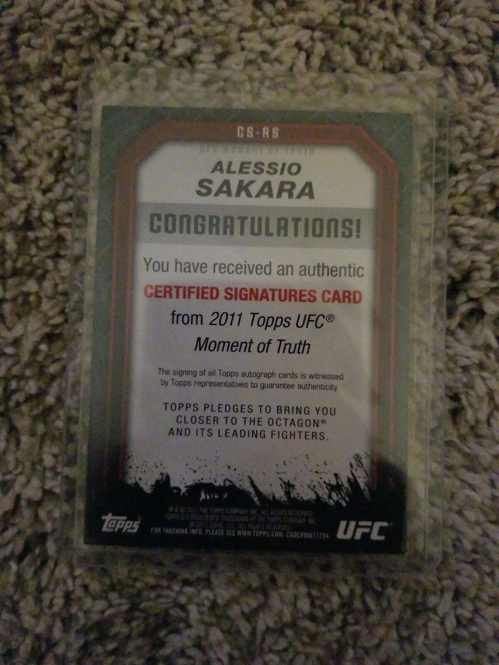 Alessio Sakara Rookie Autograph 2011 topps | eBay