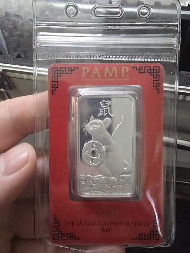 2020 Pamp Lunar Series Year of the Rat 1 oz .999 Fine Silver in Assay ...