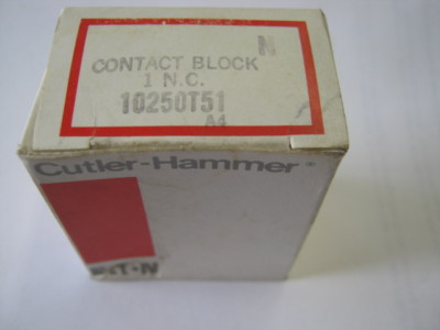 NEW CUTLER HAMMER CONTACT BLOCK 1NC 10250T51 | eBay
