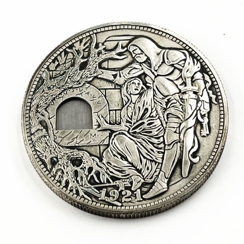 Movable Mechanism Coin Hobo Nickel Holy Grail Removable Sword Roman ...