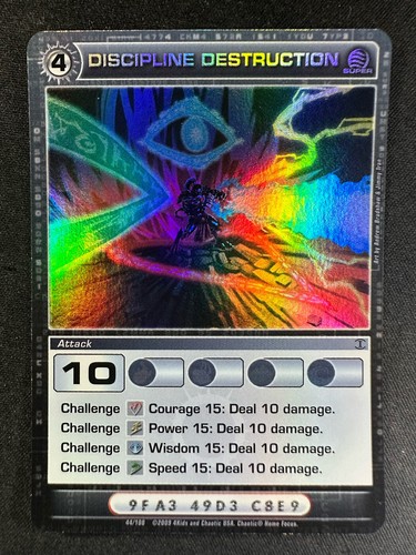 Chaotic Discipline Destruction 44/100 FU 1st Edition Super Rare Attack ...