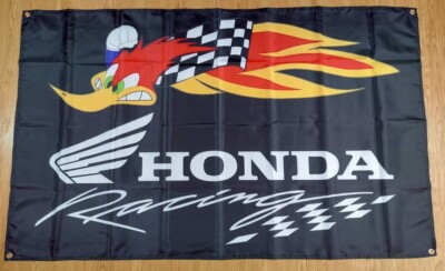 Banner Honda Flag 3x5 ft Wall Garage Sign Decor Car Racing Theme Gift ...