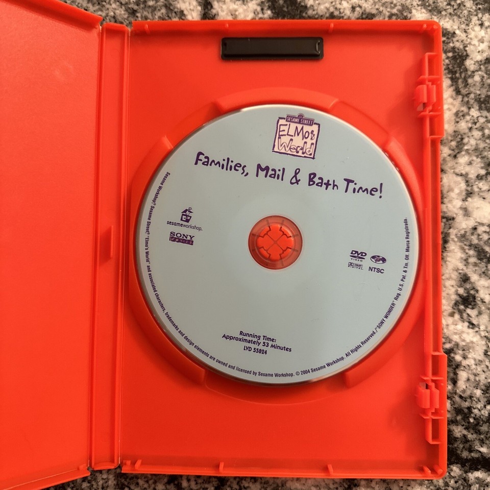 Sesame Street Elmos World Families Mail And Bath Time DVD 74645582498| eBay