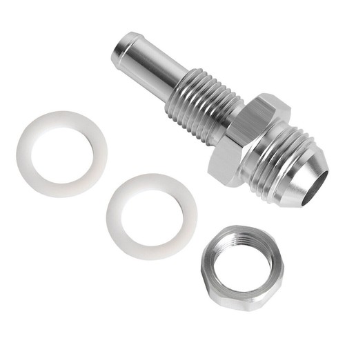 8AN AN8 Male Flare Bulkhead To 3/8 inch Hose Barb Fuel Tank Fitting ...