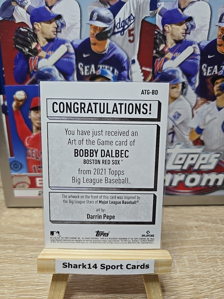 2021 Topps Baseball Big League Bobby Dalbec Art of the Game RC #ATG-BD ...