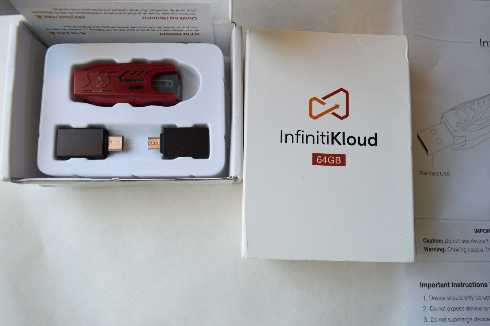 InfinitiKloud 64 GB One Click Backup and Storage Device USB 2.0 Flash ...