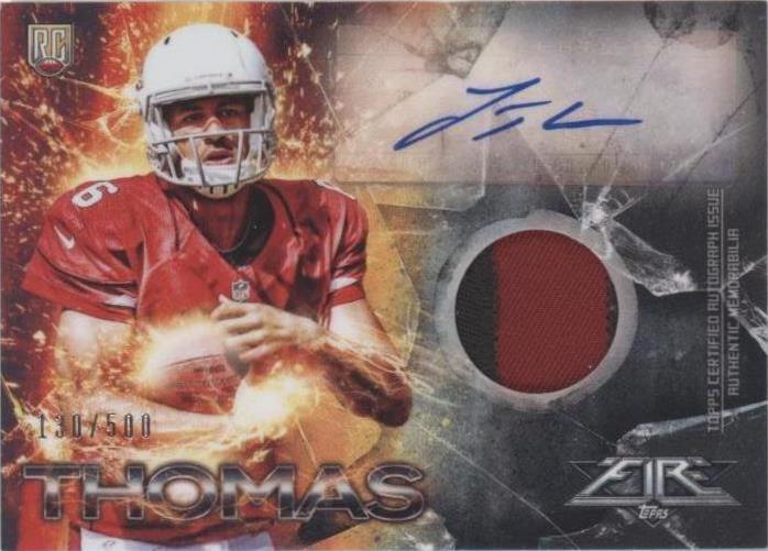 2014 Topps Fire - Rookie Autograph Patch Logan Thomas #FRAP-LT /500 (AU ...