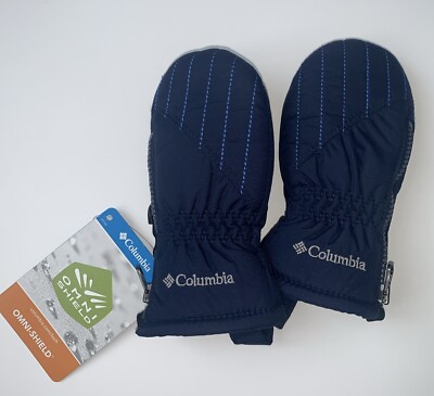 COLUMBIA Infant Navy Winter Mittens Insulated OMNI-SHIELD CHIPPEWA O/S ...
