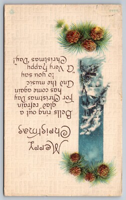 Postcard C 354, Merry Christmas, Bells ring out a glad refrain, Onarga ...