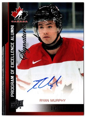 2013 Upper Deck Team Canada POE Alumni Signatures RYAN MURPHY 210S ...