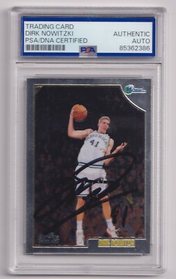 1998 Topps Chrome DIRK NOWITZKI Signed AUTO Rookie Card RC PSA DNA ...