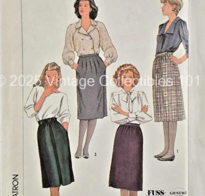 Simplicity Back Front Gathered Inverted Pleat Skirts Pattern 7679 ...