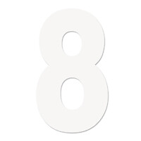 FACTORY EFFEX 244075 FX 2015 NUMBERS PRO 4" WHITE 8 | eBay