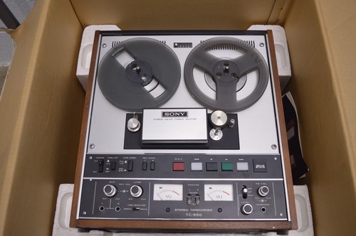 SONY TC-650 Stereo Reel to Reel Tape Player W/Box Manual and Extra Head ...
