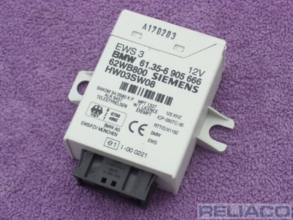 BMW E46 E39 E53 X5 EWS 3 Immobiliser ECU Module Wiring Connector Plug 3 ...