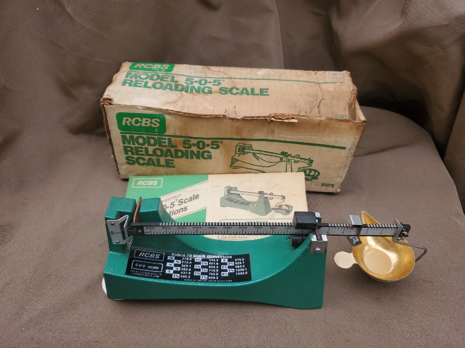 RCBS 5-0-5 Ohaus Reloading Balance Beam Mechanical Powder Scale ...