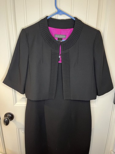 Jessica Howard 2 Piece Dress Set, Black With Pink Lining. Size 8 | eBay